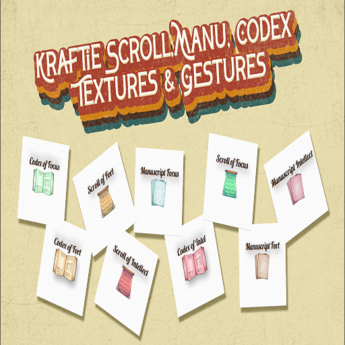 Second Life Marketplace - [TDC] Krafties scroll manu codex Textures & Gestures (add me)